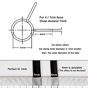 heeqinn 1/4" Irrigation Hose Clamp, Firm and Leak-Proof, Easy to Install, Solution for Leaking of Drip Irrigation Kit Connector, Irrigation Fit, Irrigation part, 100pcs