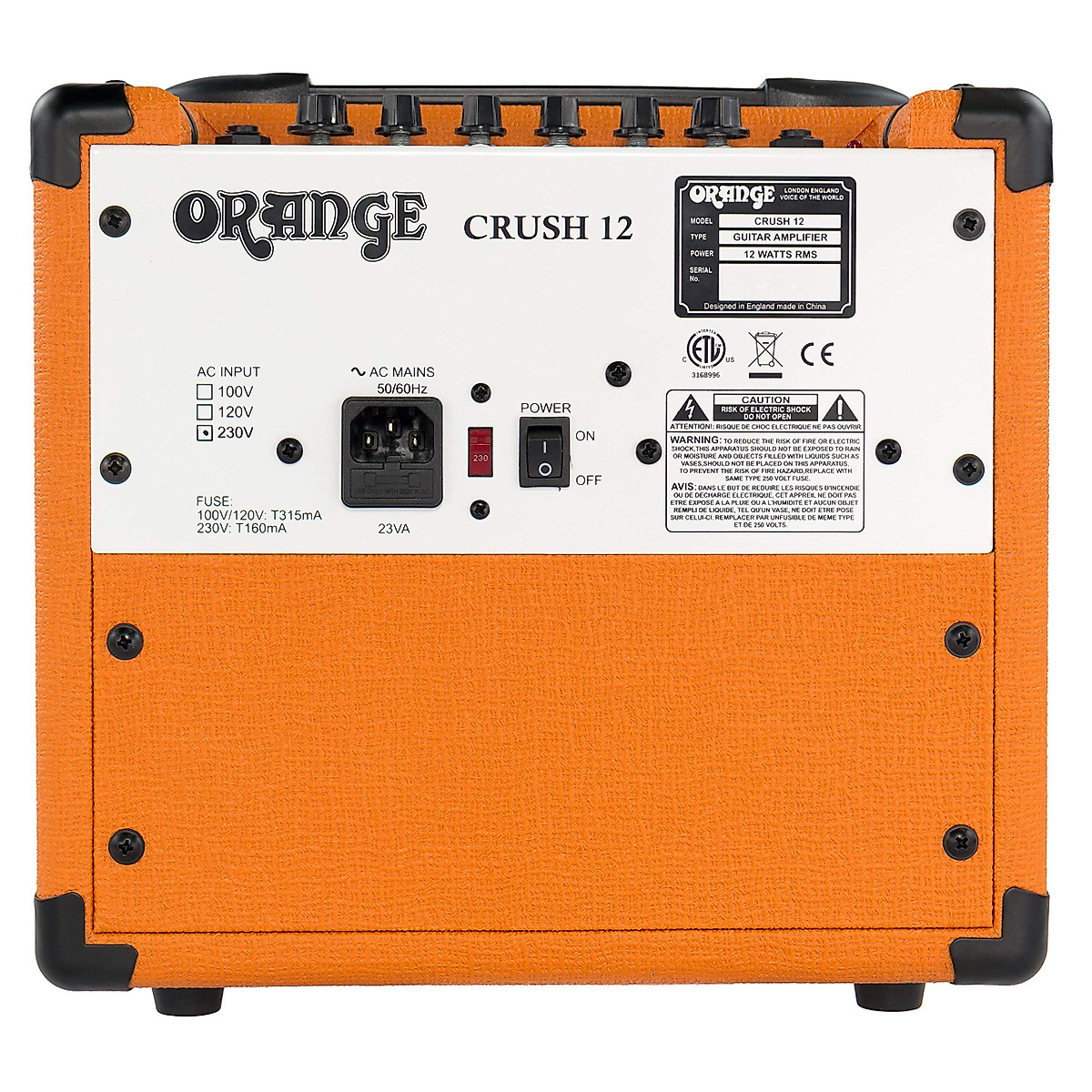 Orange Amps Crush 12 12 Watts Power Amplifier for Electric Guitars - Orange (Renewed)