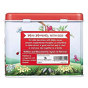 Devotions For Families Mini Moments With God – 150 Devotions w/Bible Verses, Prayers and Inspirational Thoughts for Families Daily Encouraging Cards For Parents and Children