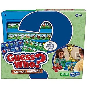 Hasbro Gaming Guess Who? Animal Friends Game, includes 2 Double-Sided Animal Sheets, 2-Player Board Games for Kids, Ages 6+ (Amazon Exclusive)