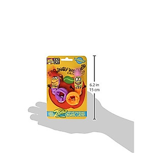 Doskocil Bamboo Pet CAM650037 2-Pack Fat Cat Springy Worms Catnip Toy