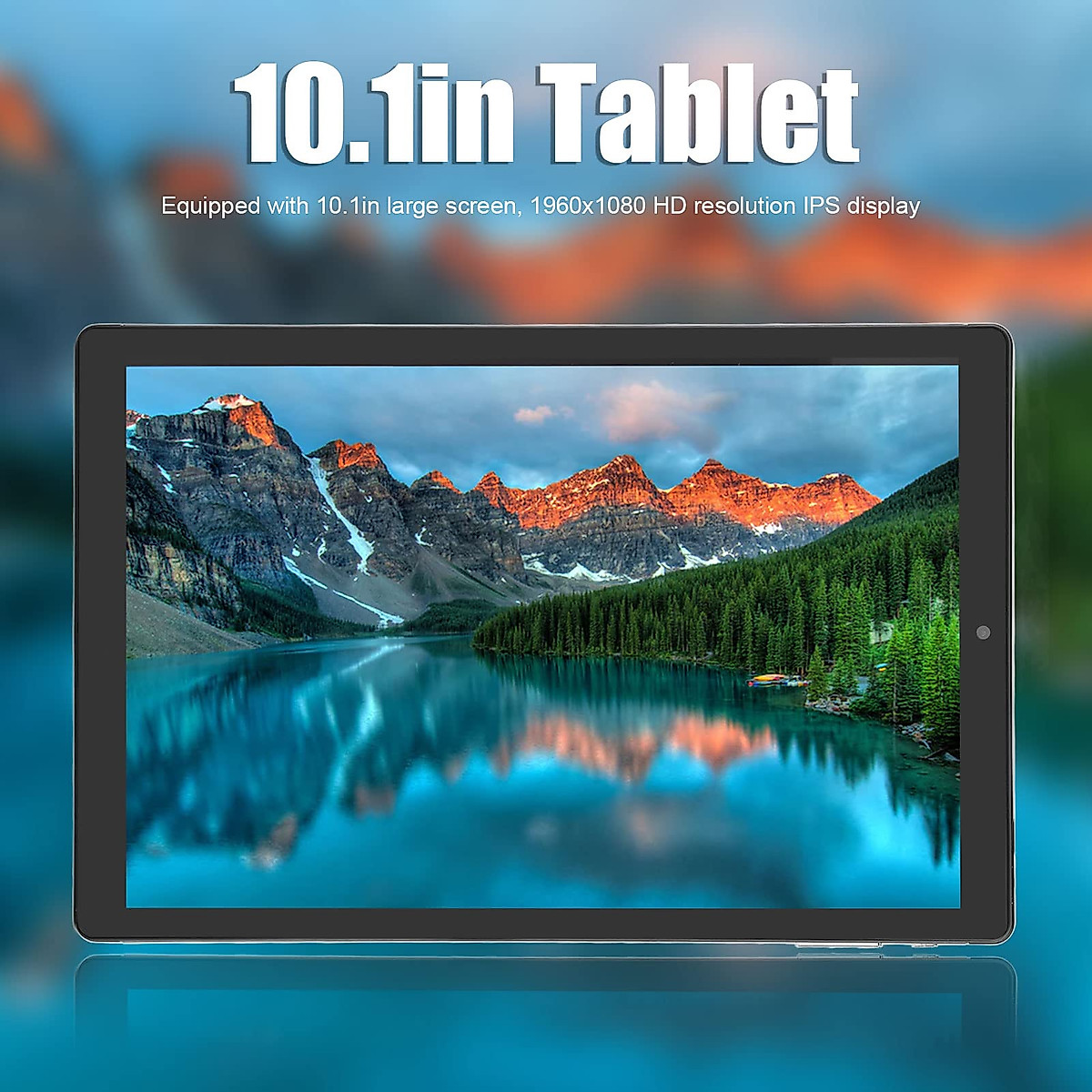 Jiawu 10.1 Inch Tablet, Android 12 Tablet, 6GB RAM 128GB ROM, 1960x1080 HD IPS Display Dual Camera Tablet, 5G WiFi, GPS, Bluetooth 5.0, 8800mAh Battery, 10 Core Processor, Black