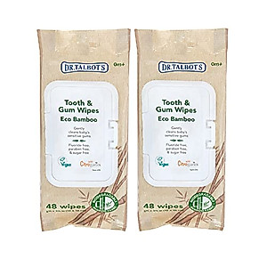 Dr. Talbot's Eco Bamboo Baby Tooth and Gum Wipes Naturally Inspired With Citroganix, 2-pack, 96 count