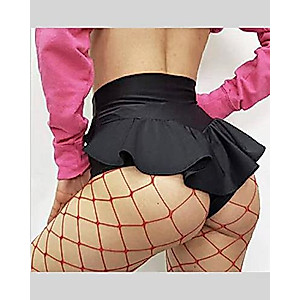 Women’s Yoga Booty Shorts High Waist Workout Gym Dance Hot Pants Spandex Athletic Shorts Butt Lifting Leggings Black XL