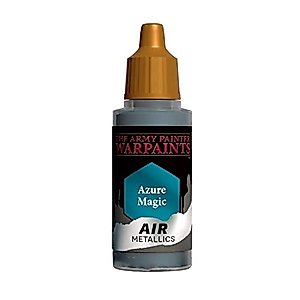 The Army Painter Warpaint Air Metallics Azure Magic - Acrylic Non-Toxic Heavily Pigmented Water Based Paint for Tabletop Roleplaying, Boardgames, and Wargames Miniature Model Painting