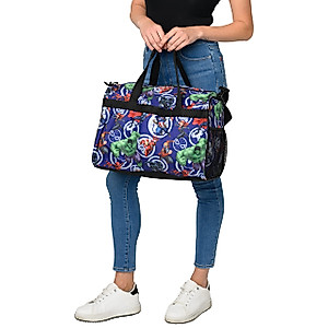 Marvel Duffel Travel Bag Spider-man Thor Hulk Iron Man All Over Print (Avengers)
