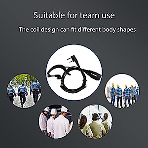 Retevis VOX Hands Free Walkie Talkie Earpiece with Mic, Coil Tube, G Shape Earhook, Compatible RT22 RT21 H-777 RT68 RT19 RT22S RB39 Two Way Radios, 2 Pin Two-Way Radio Earpiece(6 Pack)