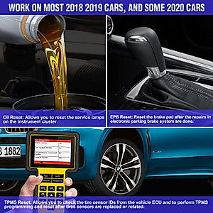 thinkcar Scan Tool TS600 OBD2 Scanner - ABS SRS Automotive Car Code Reader with Oil/EPB/TPMS Reset Service Car Diagnostic Tool, Turn Off Check Engine ABS SRS Warning Light