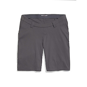 Tommy Hilfiger Men's Adaptive Seated Fit Chino Performance Short with Adjustable Waist, Dark Ash, 40