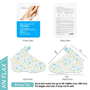 [5PCS Made In Korea] KN FLAX Madforcos Foot moisturizing Mask - Removes Dead Skin for Softer And Smoother Feet - Repairs Rough Heels And Dry Toe Layers - Natural Exfoliation Treatment To Uplift And Rejuvenate Safely