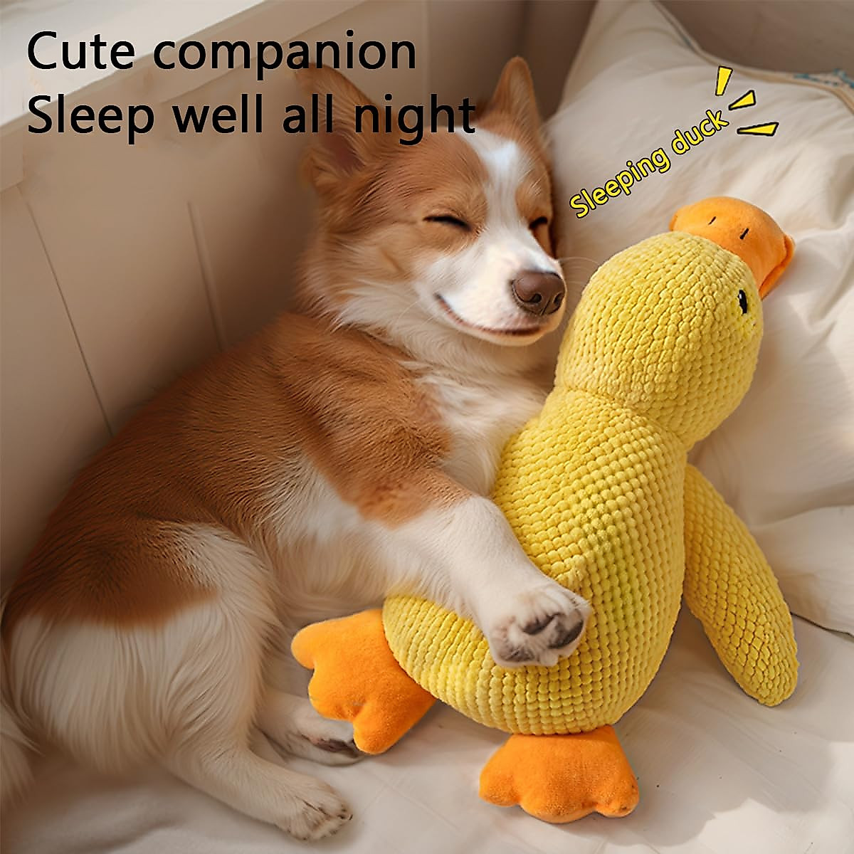 Sewosm Outfany Calm Duck, Libiyi Calm Duck, Calming Duck Toy for Dogs, The Mellow Dog Calming Duck, Best Friends Calming Duck Toy, Grishay Calm Duck Dog Toy for All Indoor Dogs (L)