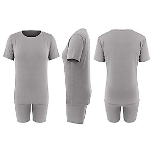 KINIKO Women's Yoga 2 Piece Outfits Workout Running Crop Top Sports Shorts Sets