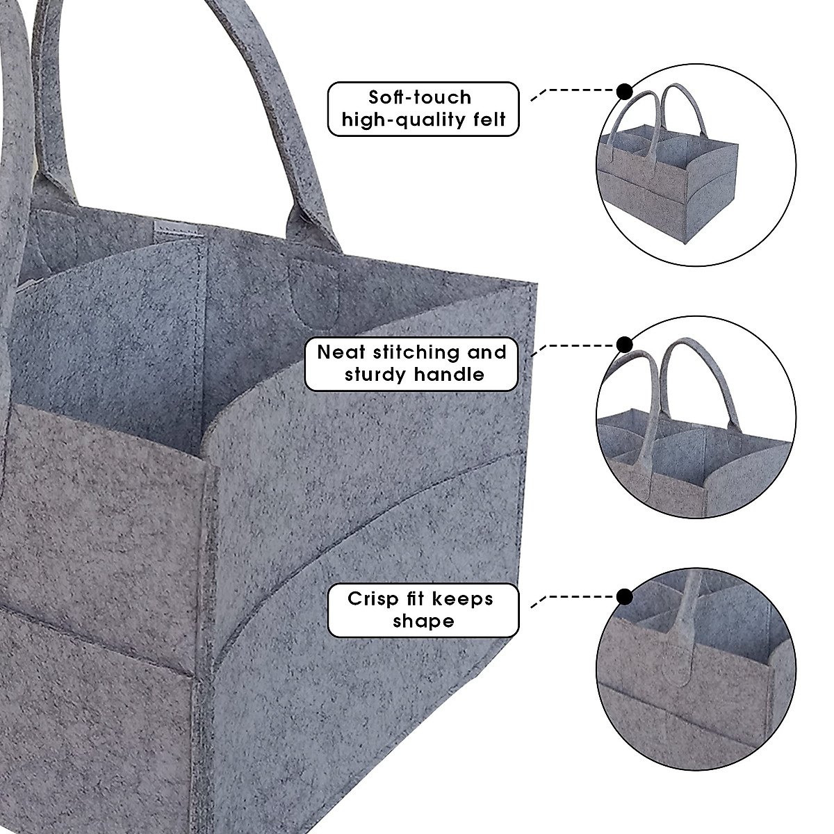 ELIMXIAOLN Baby Diaper Caddy for Boy or Girl Organizer Diaper and Baby Wipes Storage Bag Portable Tote Baby Shower Gifts Newborn Essentials for Car Storage and Outing