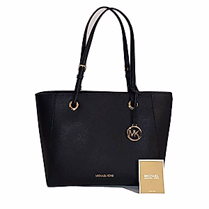 Michael Kors Walsh Medium Multifunction (MF) Saffiano Leather Tote - Black