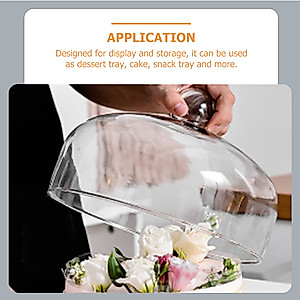 1pc Cake Tray Dessert Display Stand Cake Serving Plate with lid Party Treat Stand Glass Cake Dome Appetizer Serving Tray Cake Storage Tray Wood Vegetable Dinner Plate to Rotate