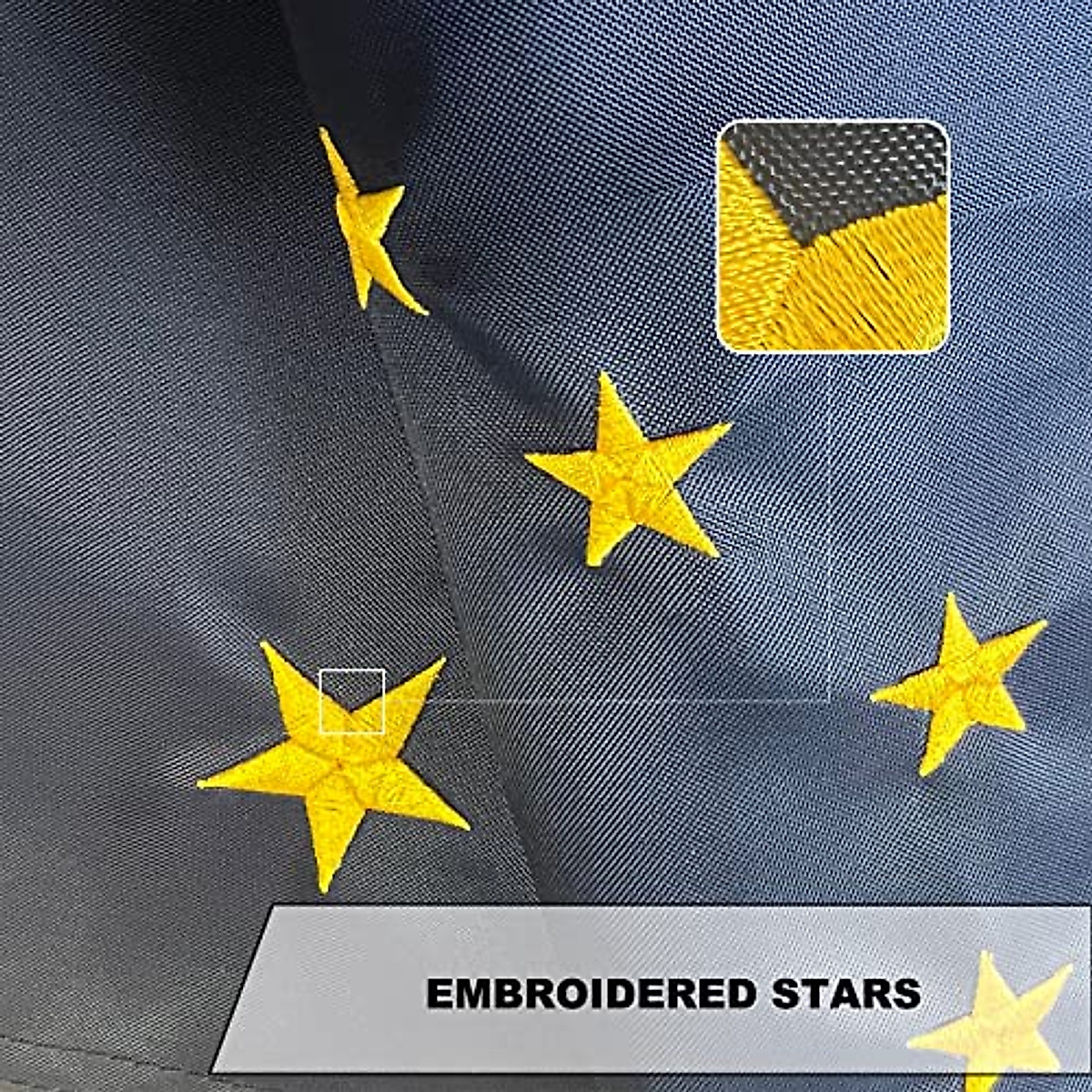 AZCOVER Alaska Flag - 12x18 Inch, Embroidered Stars, Outdoor with 2 Brass Grommets