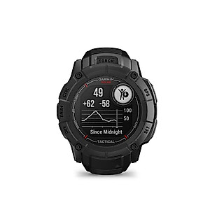 Garmin Instinct 2X Solar - Tactical Edition, Rugged GPS Smartwatch, Built-in Flashlight, Ballistics Calculator, Solar Charging Capability, Black