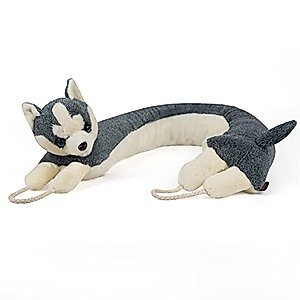 MAGZO Under Door Draft Stopper 36 inch, Cute Husky Dog Door Draft Blocker Sound Noise Cold Air Wind Dust Proof Energy Saving…