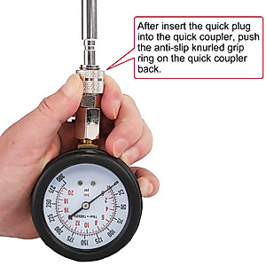 JIFETOR Compression Tester Kit, Small Engine Cylinder Test Pressure Gauge Tool Set for Testing Motorcycle Car Automobile Outboard Motor Chainsaw Snowmobile Auto Gasoline Petrol Gas Engine, 300PSI