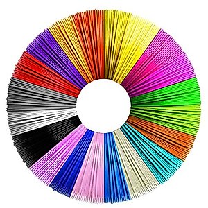 Salpplea 3D Pen/3D Printer Filament,3D Pen PLA Filament Refills，1.75mm PLA Filament Pack of 20 Colors,High-Precision Diameter Filament, Each Color 16 Feet, Total 320 Feet Lengths