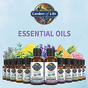 Garden of Life Essential Oil, Lavender 30 ml, USDA Organic & Pure, Clean, Undiluted & Non-GMO - for Diffuser, Aromatherapy, Meditation, Skincare, Sleep - Calming, Relaxing, Soothing, 1 Fl Oz