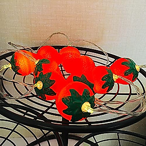 LEKIBOP 10LED Fruit Strawberry String Lights Battery Powered Indoor Outdoor Lighting Lamp for Wedding Home Birthday Garden Yard Patio Party Decorations