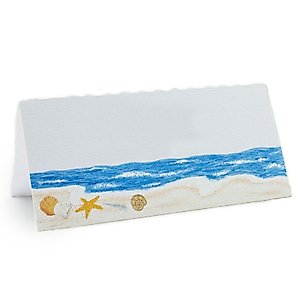 Summer-Ray 48 White Beach Themed Shells by the Sea Wedding Place Cards
