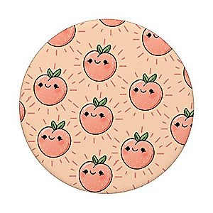Kawaii Peach Fruit Pattern Peach Fruit Gift PopSockets Swappable PopGrip