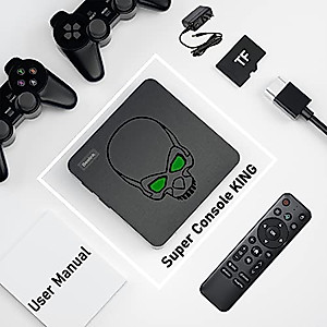 Super Console X King, EmuELEC 4.5/S922X/Dual Band WiFi/4K UHD Output, 3 System in1 Plug & Play RetroVideo Game Conslole for Watching TV,Playing Games and Surfing Interne