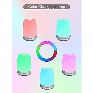 YYDSKIT Night Light for Kids Baby Nursery 200hrs Rechargeable Touch 3Dimming 5Color Changing Lamp 3Timers Portable