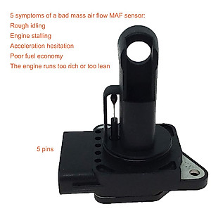 MAF Mass Air Flow Sensor Meter for Toyota Camry Tacoma 4Runner Corolla Matrix Rav4 Sienna Highlander Prius Es300 Rx300 Gs300 Es330 Ls430 Rx330 Scion Xa Xb Tc Replace 22204-21010 22204-07010