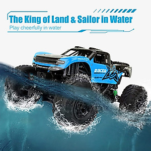 RC Cars 1:12 Remote Control Car, 2.4GHz Waterproof Racing Car Off-Road RC Crawler Toy Gift with Two Rechargeable Batteries