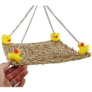 Bonka Bird Toys 1554 Ducky Platform Bird Toy Parrot cage Toys Cages African Grey Amazon Swing. Quality Product Hand Made in The USA.