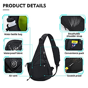 Lufyzora Sling Backpack for Men Women Lightweight Crossbody Sling Bag Large capacity Cycling Hiking Travel Crossbody Bag