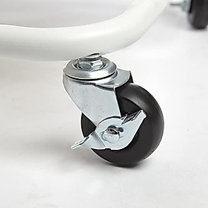 Urban Lifestyle Plastic 3 Tier Rolling Storage Cart, White