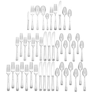 Oneida Deauville 45 Piece Fine Flatware Set, Service for 8, 18/10 Stainless Steel, Silverware Set, Dishwasher Safe