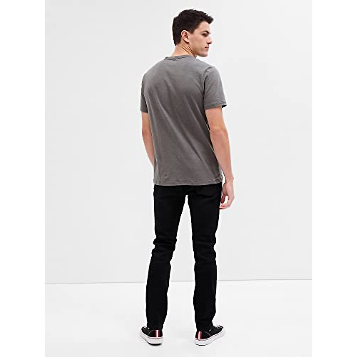 GAP Mens Soft High Stretch Skinny Fit Jeans, Washed Black, 36W x 32L US