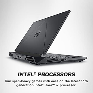 Dell G15 5530 Gaming Laptop - 15.6-inch FHD (1920x1080) 165Hz Display, Core i7-13650HX, 16GB DDR5 RAM, 512GB SSD, NVIDIA GeForce RTX 4050, Intel Wi-Fi 6, Windows 11 Home - Dark Shadow Gray,Black
