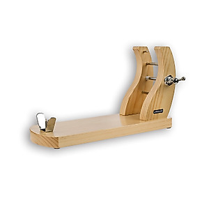 Arcos Accessoires - Ham Holder stand - Metallic Ironworks 500x280x180 mm 20"x11"x7" - Natural Colour lacquered pine wood Brown Color