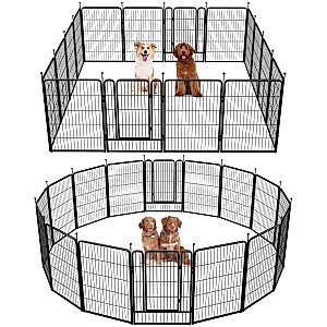 FXW Rollick Dog Playpen for Yard, RV Camping│Patented, 40 inch 16 Panels