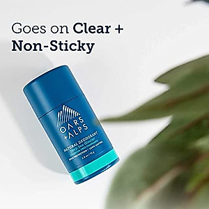 Oars + Alps Aluminum Free Deodorant for Men and Women, Valentines Gifts for Him, Dermatologist Tested and for Sensitive Skin, Vegan, Deep Sea Glacier, 1 Pack, 2.6 Oz