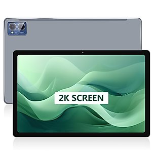 Veidoo Android Tablet 10.4 Inch, 6GB + 128GB Memory(Up to 2TB), 2K 1200 * 2000 FHD Screen, Octa-Core Processor, GPS, 2.4G/5G WiFi, Bluetooth 5.0, Dual Nano SIM Card 4G LTE Tablet (Gray)