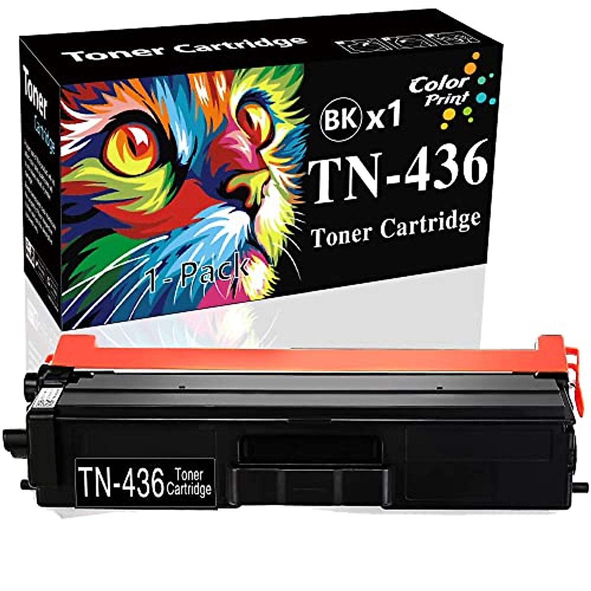 1-Pack ColorPrint Compatible Toner Cartridge Replacement for Brother TN436BK TN-436 TN436 TN433BK TN433 Used for HL-L8260CDW HL-L8360CDW MFC-L8690CDW MFC-L8900CDW MFC-L8610CDW Printer (Black)