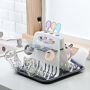 MOVEBO Baby Milk Bottles Drying Rack Portable Cleaning Dryer Storage Holder Multi-Layer Detachable with Drain Tray Drying Rack for Kids
