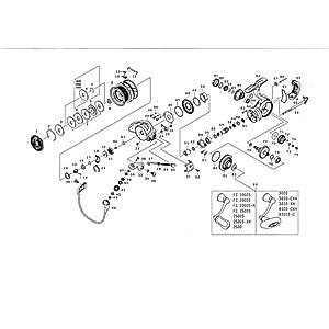 Daiwa Genuine 21 Caldia LT4000-CXH Handle Knob, Part Number: 202, Part Code: 1H1708