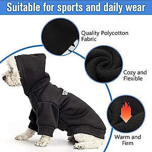 Dog Hoodie Pet Clothes - Security Printed Pet Sweaters with Hat Soft Cotton Coat Winter for Small Medium Large Dogs Cats