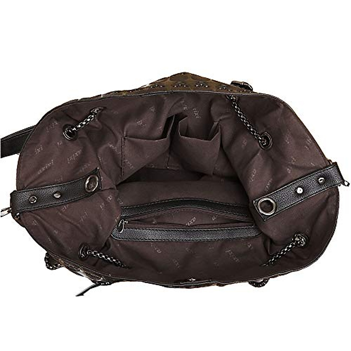 Chikencall® Womens Skull Print Hobo Tote PU Leather Shoulder Bag Punk Handbag and purses 2 sets