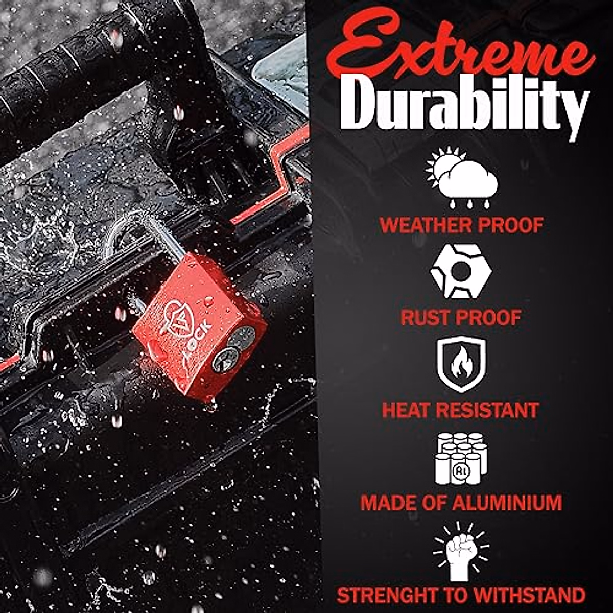 LP LOCK® Dual Pop-Up Padlocks. 2 Anodized Aluminum Locks w/ 4 Identical Keys. Durable, Lightweight, Rust Resistant. for Locker, Fence, Shed, Storage Unit, Toolbox & More - 3.25x1.54x0.55 Inches - Red