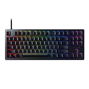 Razer Huntsman Tournament Edition TKL Tenkeyless Gaming Keyboard: Linear Optical Switches Instant Actuation - Customizable Chroma RGB Lighting, Programmable Macro Functionality - Matte Black (Renewed)