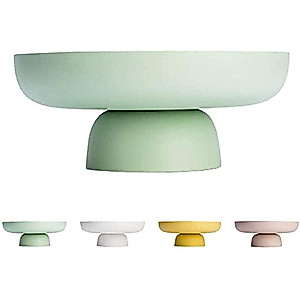 Fruit Dish Round Fruit Basket, Drain Fruit Basket, Modern Style Container for Kitchen Counter, Table Centerpiece Decorative, Home Decor-Green